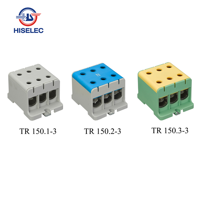 TR 150 series 3 ways Al/Cu universal terminal block - 150mm2 Al/Cu ...
